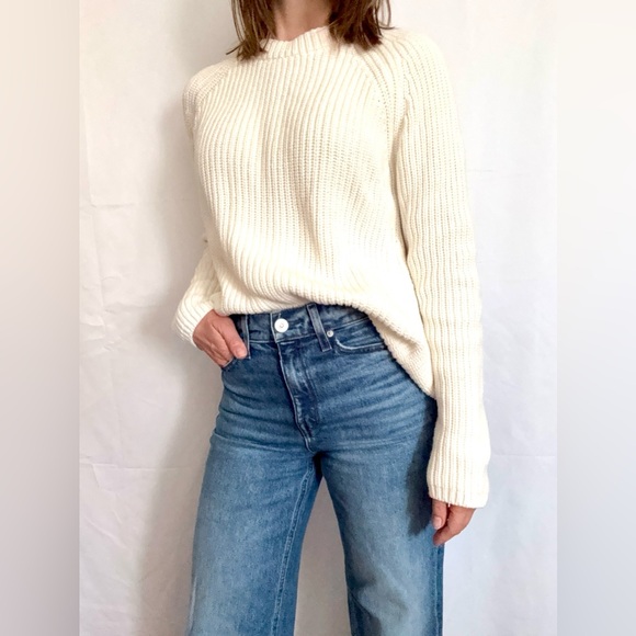 Quince | Sweaters | Quince 0 Organic Cotton Fisherman Crew Ivory ...